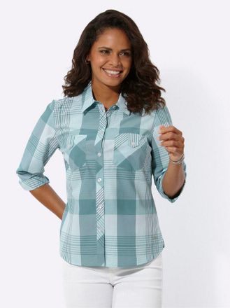 Witt Klassische Bluse Karo-Bluse 3/4-Arm