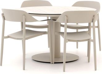 Bellagio la vita attrattiva Bellagio Valli/La Fonte &oslash; 120 cm Gartenm&ouml;bel-Set 5-teilig