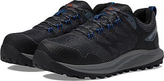 Merrell Mens Nova 3 Carbon Fiber Industrial Shoe, Black/Blue, 11.5