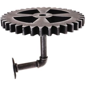 Healifty Wandschwebendes Regal in Zahnradform aus Robustem Eisen Industrielles H&auml;ngeregal f&uuml;r Pflanzen B&uuml;cher und Deko Wandmontiertes Aufbewahrungssystem f&uuml;r W