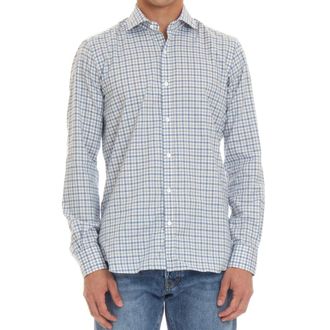 Barba Mikro Gemustertes Ma&szlig;geschneidertes Hemd - - Shirts - Herren - Blau - L