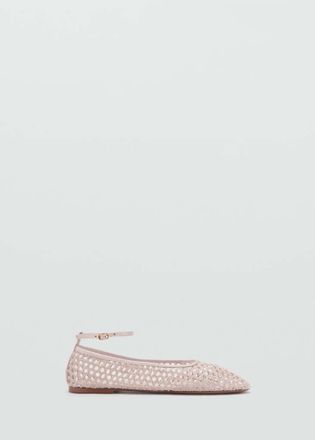 Mango Ballerines en crochet avec bride nude - Femme - 35 - MANGO