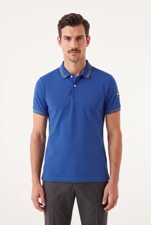 Colmar Poloshirt COLMAR, Herren, Gr. XXL, blau, Piqu&eacute;, Obermaterial: 96% Baumwolle, 4% Elasthan, unifarben, regular fit normal, Rundhals, B&uuml;ndchen, Shirts, S