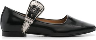 Toga Archives Ballerinas aus Leder - Schwarz