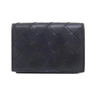 Bottega Veneta Portefeuille en cuir dagneau doccasion - Femme - Pre-owned - Noir - Taille: ONE Size