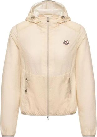 Moncler Technische Seersucker Jacke - - Jackets - Damen - Beige - L