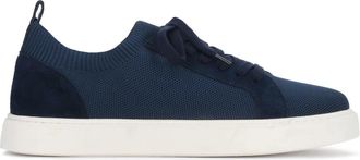 Kazar Homme, Chaussures, Bleu, Taille: 42 EU Baskets bleu marine Kazar pour homme en tissu et daim avec semelle contrastante