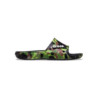 Crocs Klassische Camo Slide Sandalen - - Shoes - Damen - Schwarzk - 39 EU