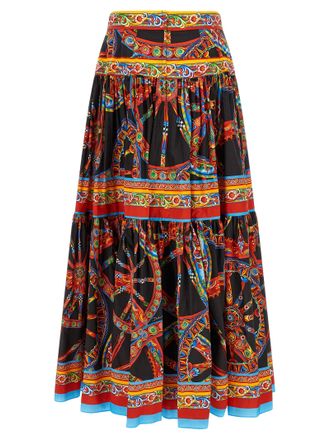 Dolce & Gabbana Womens Multicolor Cotton Mini Skirt