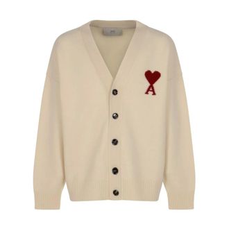 Ami Homme, Pulls, Blanc, Taille: L Pull Blanc Pull Aw25