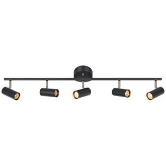 Marksl&ouml;jd Markslojd - barcelona - Plafonnier de barre de projecteur dint&eacute;rieur &agrave; 5 ampoules, noir, GU10