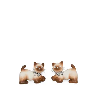 Yvmin Cat-motif Crystal-embellished Hair Clips