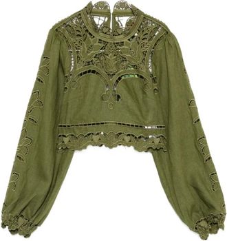 Farm Rio Farm Rio, Femme, Blouses et Chemises, Vert, Taille: 40 FR Shirt 344608 L0013