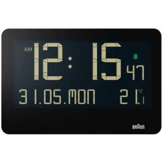 Braun Bc 14 schwarz Quarz Wanduhr digital - Braun