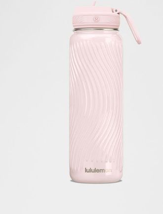 lululemon Bouteille deau Back to Life avec paille 710 ml Wave - Rose