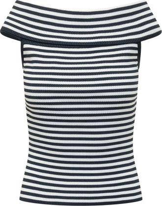 Michael Kors Femme, Pulls, Bleu, Taille: 42 FR Top c&ocirc;tel&eacute;