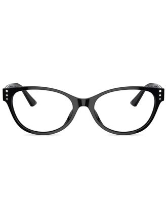 Jimmy Choo Eyewear lunettes de vue ornées de cristaux - Noir