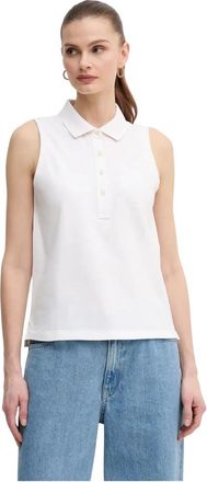 GANT Femme, Tops, Blanc, Taille: 40 FR Haut Polo Sans Manches