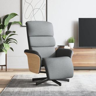 vidaXL vidaXL Fauteuil inclinable avec repose-pieds gris clair tissu