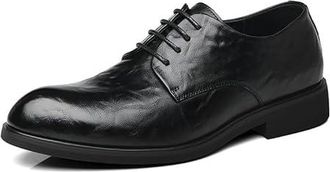 Generic Chaussures habillées Oxford for Hommes à Lacets, Bout Pointu Bruni, Chaussures Derby en Cuir végétalien, Basses, antidérapantes, Talon carré, soirée(N