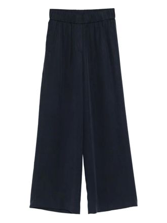 PESERICO pantalon ample à taille élastiquée - Bleu