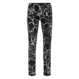Philipp Plein Homme, Jeans, Noir, Taille: W29 Denim Pantalons Super Straight Cut Skull&Bones