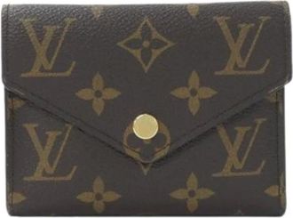 Louis Vuitton unisex, Pre-owned, Brun, Taille: ONE Size Portefeuille &agrave; trois volets Monogramme Pre-owned