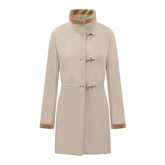 Fay Single-Breasted Coats - - Coats - Damen - Beige - M