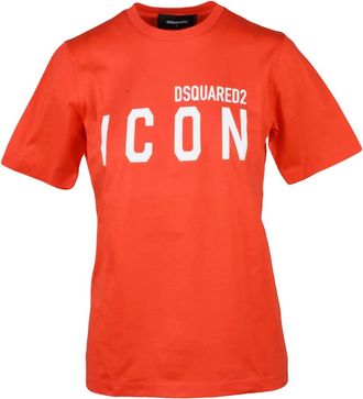 Dsquared2 Femme, Tops, Orange, Taille: 38 FR T-Shirt