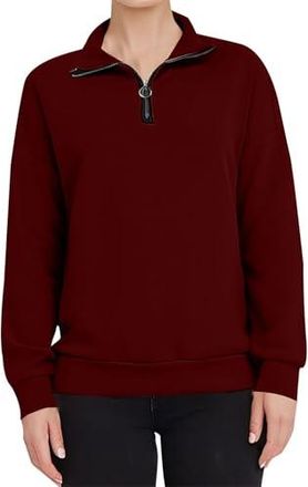 Generic Sweatshirts pour femme sans capuche surdimensionné demi-fermeture éclair pour femmes vestes thermiques vêtements de sport veste dhiver pull vestes vêt