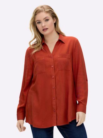 Sheego Klassische Bluse Bluse Langarm
