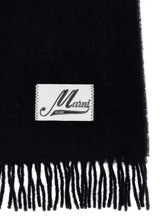 Marni Alpaca Wool Blend Scarf - Blue