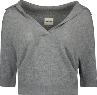 Khaite Femme, Pulls, Gris, Taille: 38 FR Shrunken Jo Polo