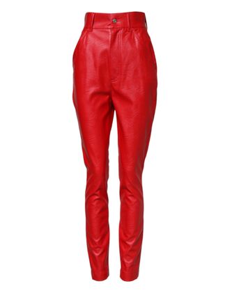 Dolce & Gabbana Womens Viscose High-Waist Tapered Trousers