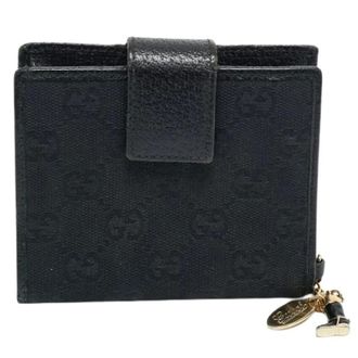 Gucci Portefeuille en toile Pre-owned - Femme - Pre-owned - Noir - Taille: ONE Size