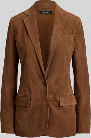 Lauren Ralph Lauren Regular Fit Blazer aus echtem Veloursleder