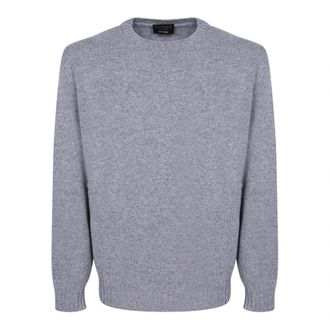 Dell'Oglio Klassischer Langarmpullover - - Knitwear - Herren - Grau - XL