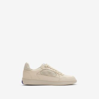 Burberry Sneaker Terrace aus Leder mit Check, Size: 35.5