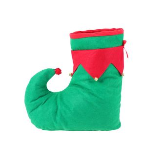 Amosfun 1 Paar Elfenhausschuhe Aus Kost&uuml;m Weihnachtsfestlichkeitstasche Clown Cosplay Schuhe Weihnachtsschuhe Weihnachtself Schuhe Rote Und Gr&uuml;ne Elfenschuhe 