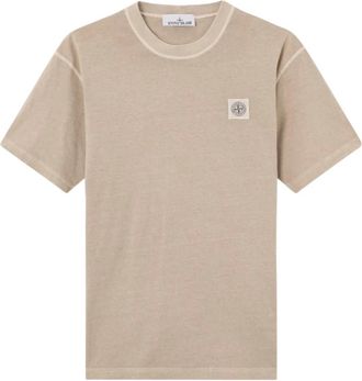 Stone Island Homme, Tops, Beige, Taille: 2XL Stone Island T-shirts et Polos
