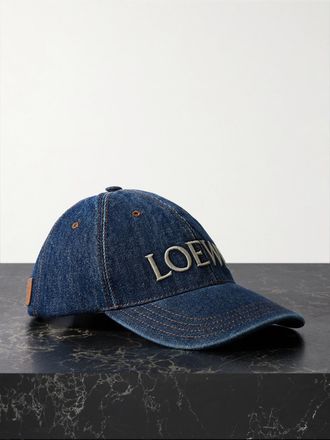 Loewe + Paulas Ibiza Embroidered Denim Baseball Cap - Blue