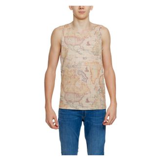 Alviero Martini 1A Classe Homme, Tops, Beige, Taille: 2XL Débardeur Beige sans Manches Imprimé