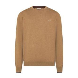 Sun 68 Pullover mit doppeltem Rippstrick- lange &Auml;rmel - - Knitwear - Herren - Braun - M