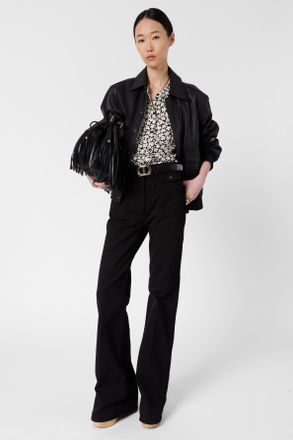 Gerard Darel Chemise fluide imprim&eacute; bicolore - CEONIE - Noir