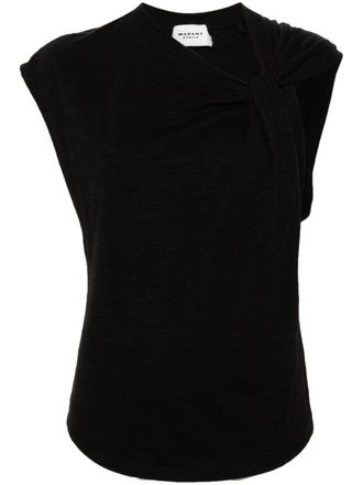 Isabel Marant t-shirt Naydali &agrave; design asym&eacute;trique - Noir
