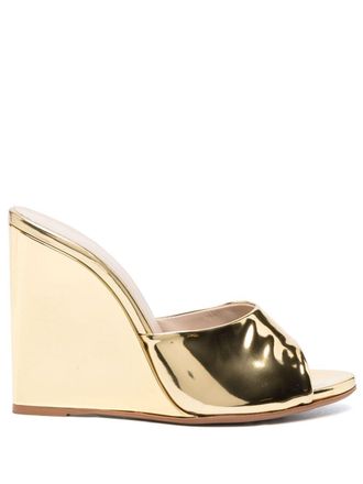 Le Silla mules compensées Kira 124 mm - Or