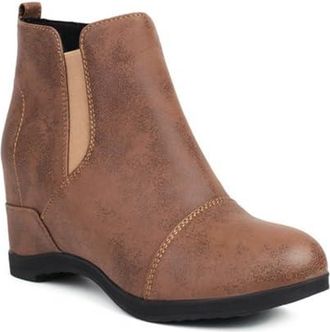 Generic Bottines tendance &agrave; talon compens&eacute; cach&eacute; pour femme - Confortables - Bout rond - Chaussures habill&eacute;es dhiver d&eacute;contract&eacute;es, marron, 40.5 EU