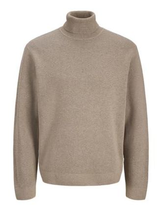 Jack & Jones Knit Roll Neck Jprblamilano Stitch Pull &agrave; col roul&eacute;, Gr&egrave;ge, M Homme