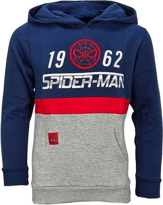 MARVEL Kapuzenpullover Marvel Spiderman Kinder Jungen Fleece Hoodie Pullover Pulli Gr. 104 bis 152