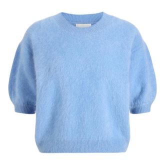 Lisa Yang Geb&uuml;rsteter Kaschmir-Rundhals-Pullover - - Knitwear - Damen - Blau - XS